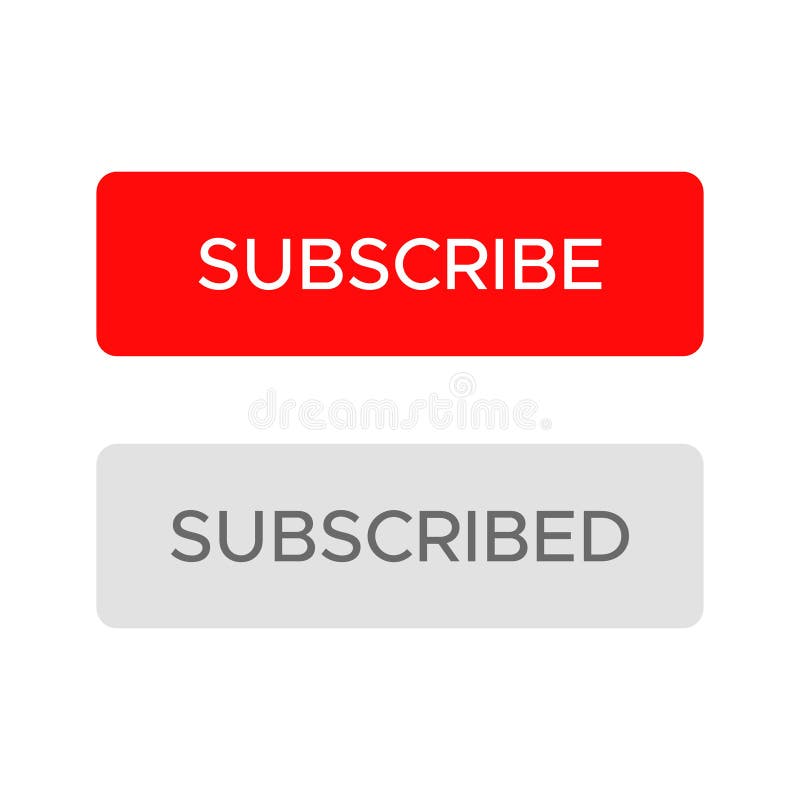 Subscribe, Subscribed Button Icon. Vector Illustration Stock Vector ...
