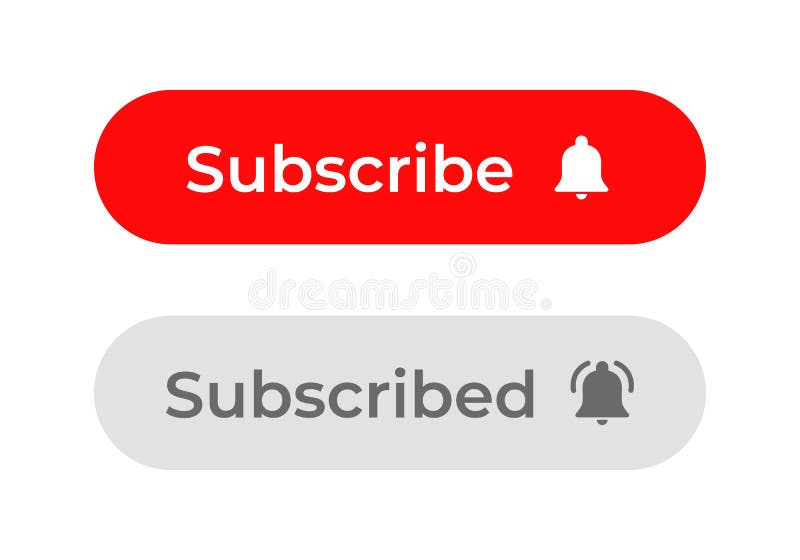 Subscribe and Subscribed Icon Vector. Streaming Channel Subscriptions ...