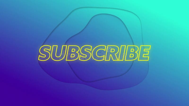 Subscribe Text Animation Over Abstract Blue and Green Gradient Background Stock Video - Video of ...
