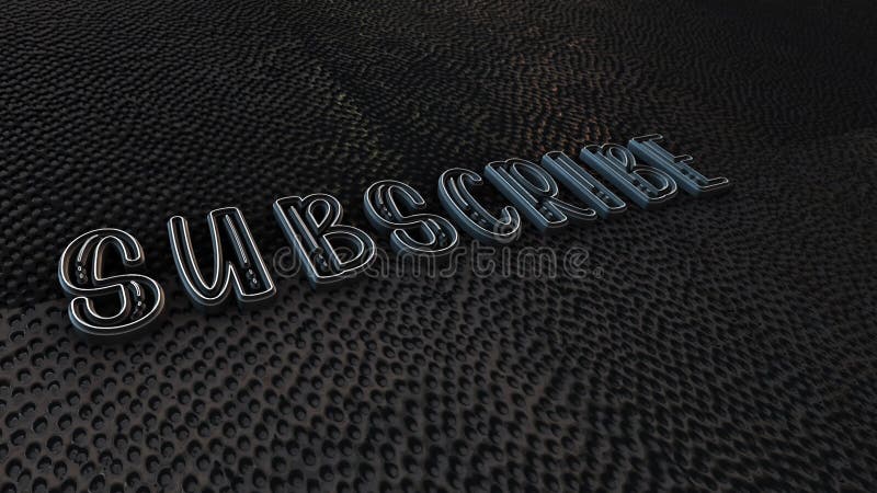 Seamless Subscribe. Scrolling Title Animation on Black Background Stock ...