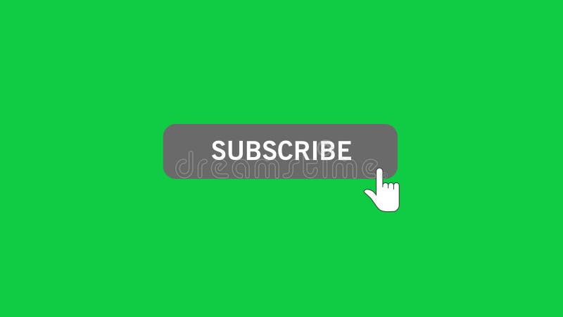 Subscribe Text Icon Animated on Green Screen Chroma Key. Graphic ...