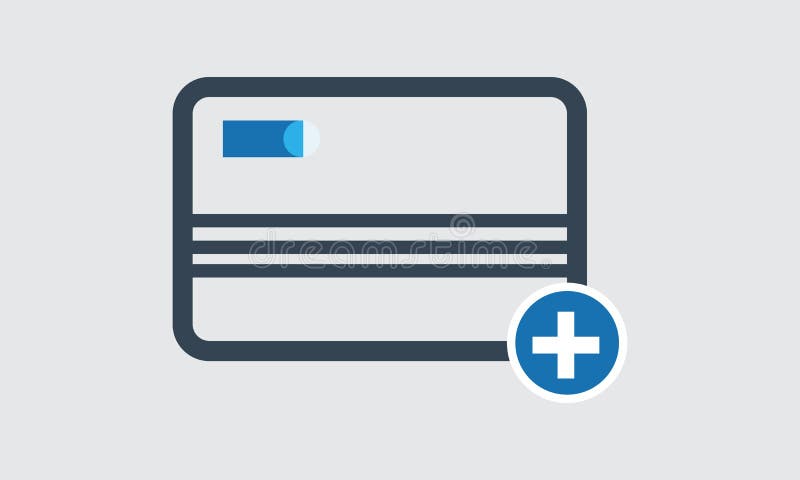 Add Credit Card, Add Debit Card Icon. Stock Vector - Illustration of ...