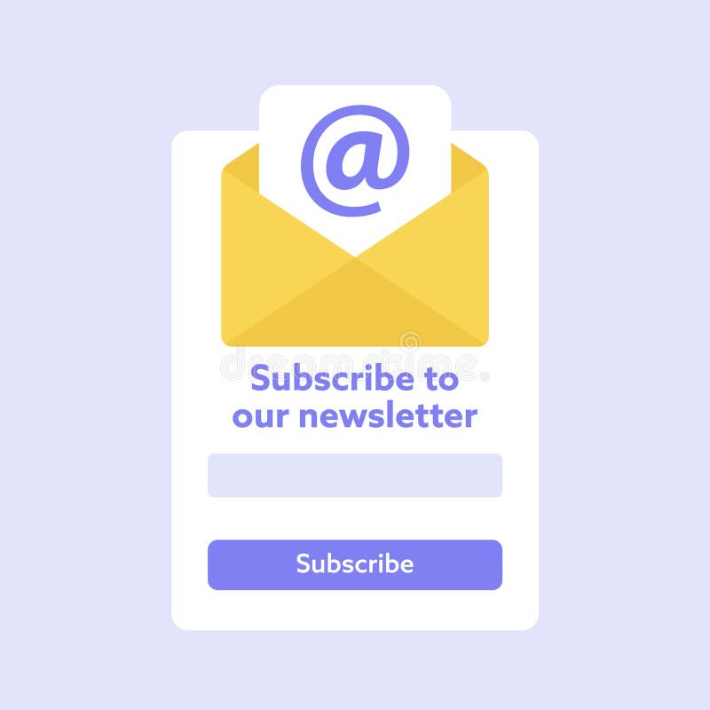 Subscribe To Newsletter Vector Design Stock Vector - Illustration of ...