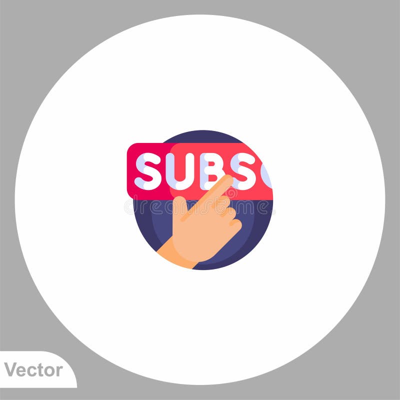 Subscribe Vector Icon Sign Symbol Stock Vector - Illustration of ...