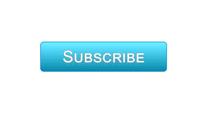 Subscribe Web Interface Button Blue Color, Social Network, Online ...