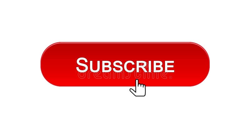 Subscribe Web Interface Button Clicked with Mouse Cursor, Red Color ... Subscribe Web Interface Button Clicked with Mouse Cursor, Red Color ...
