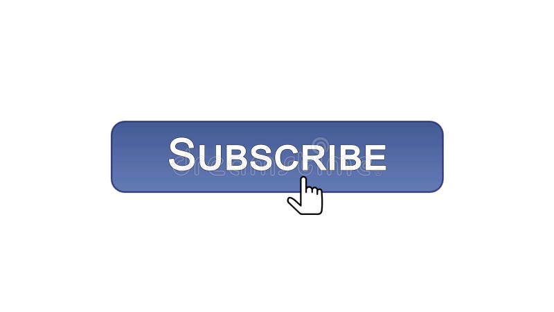 Subscribe Web Interface Button Clicked with Mouse Cursor, Violet Color ...