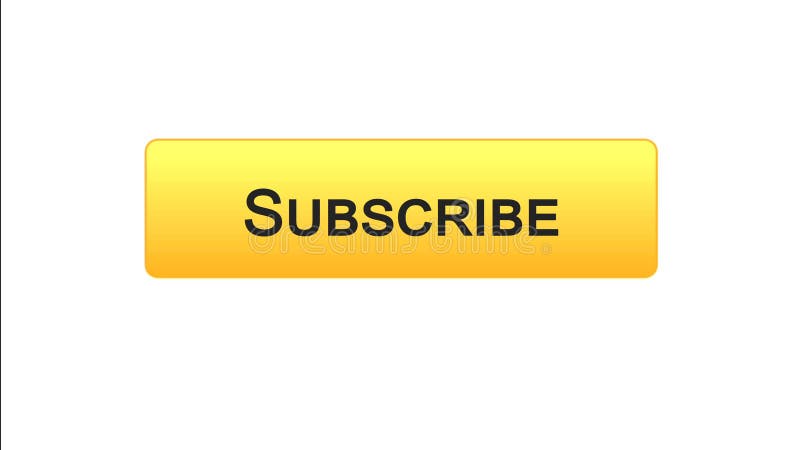 Subscribe Web Interface Button Orange Color, Social Network, Online ...