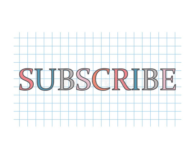 Subscribe Word on Checkered Paper Texture Stock Vector - Illustration ...
