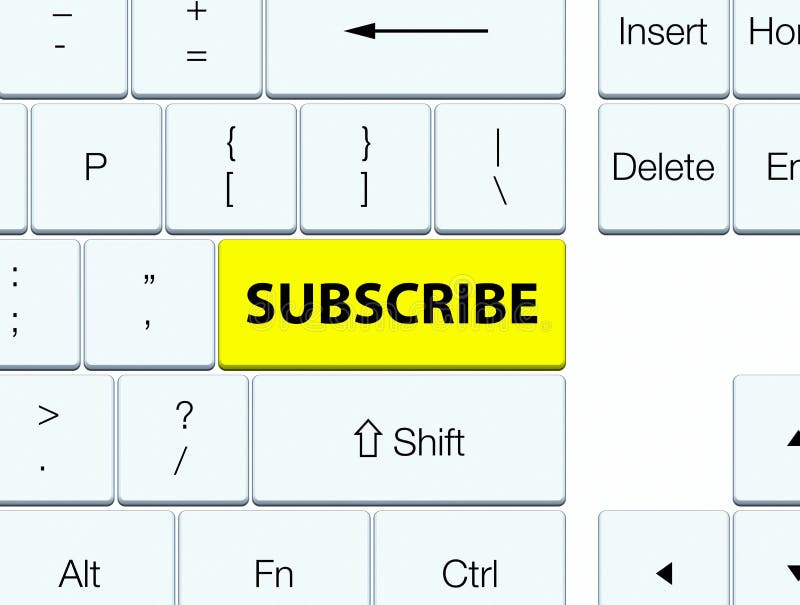 Subscribe Yellow Keyboard Button Stock Illustration - Illustration of ...