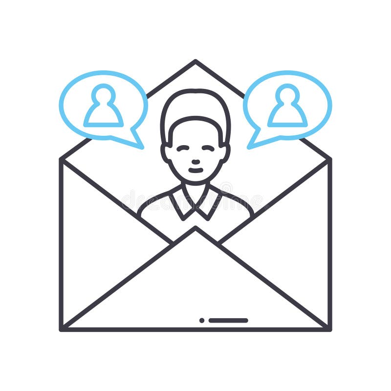 Subscribers Line Icon, Outline Symbol, Vector Illustration, Concept ...