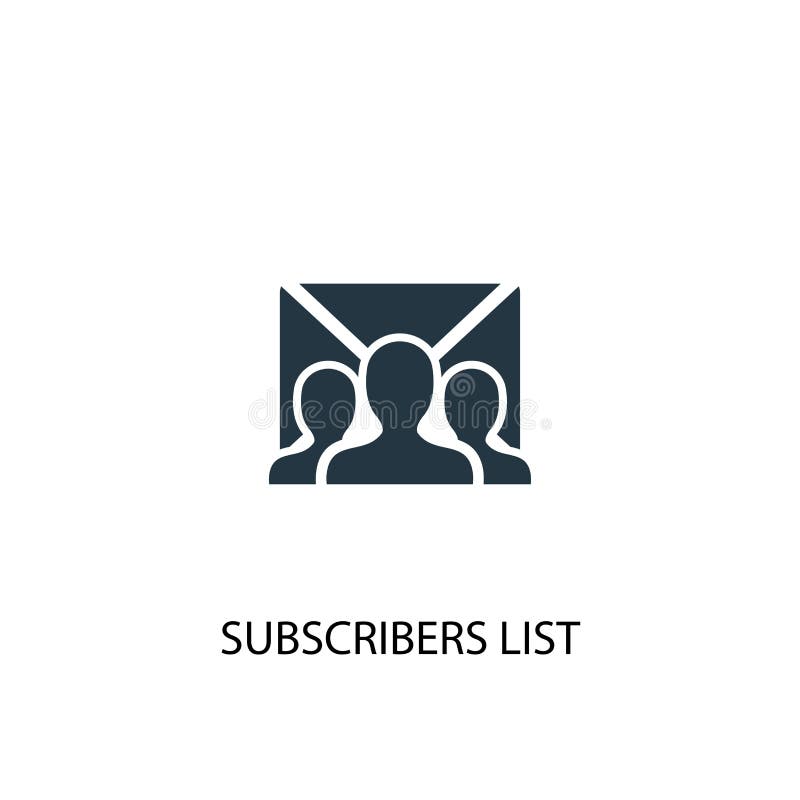 Subscribers List Icon. Simple Element Stock Vector - Illustration of ...