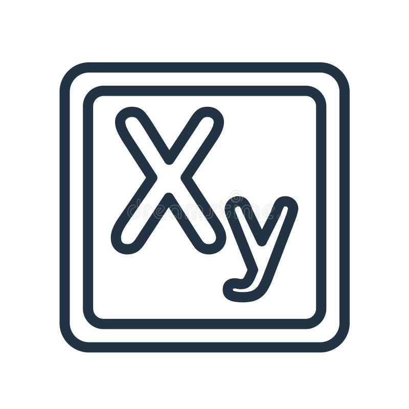 Subscript Icon in Trendy Design Style. Subscript Icon Isolated on White ...