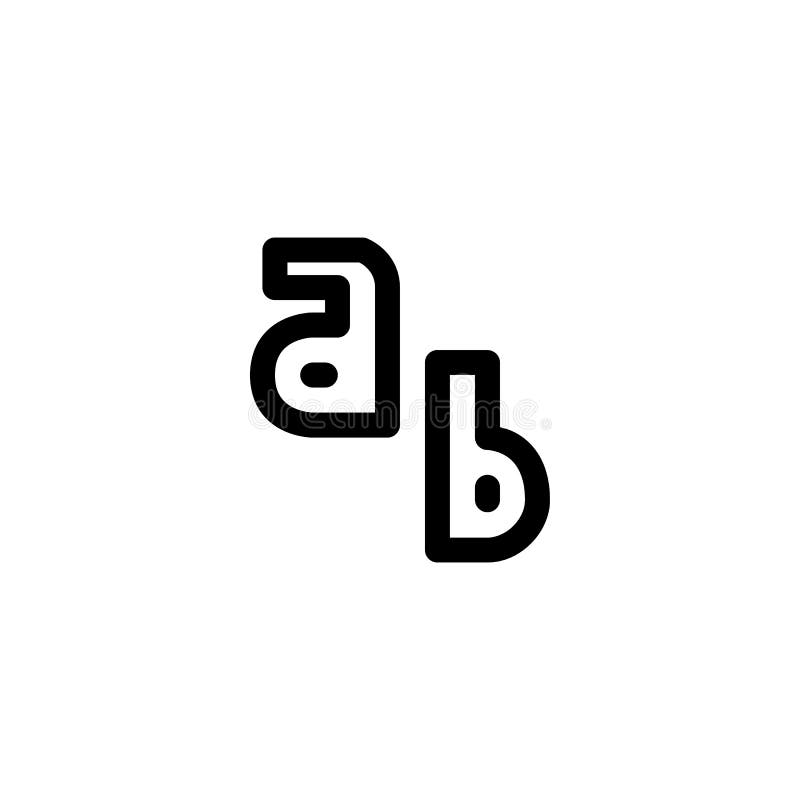 Outline Subscript Vector Icon. Isolated Black Simple Line Element ...