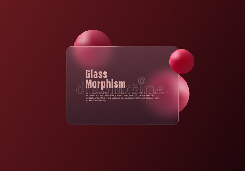 Subscription Login Form in Glass Morphism Style. Dark Red Gradient ...