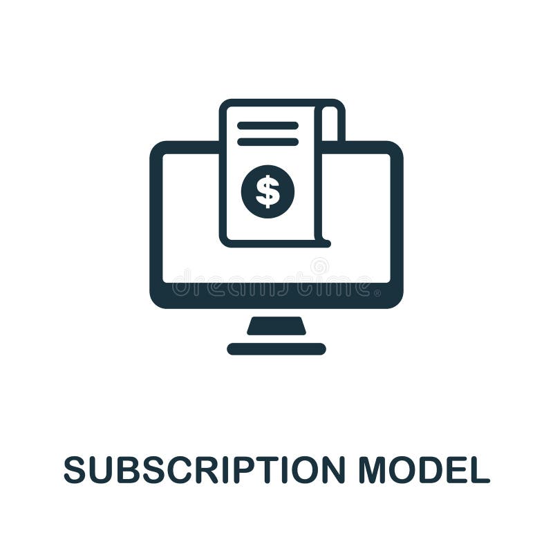 Subscription Model Icon. Monochrome Sign from Content Marketing ...