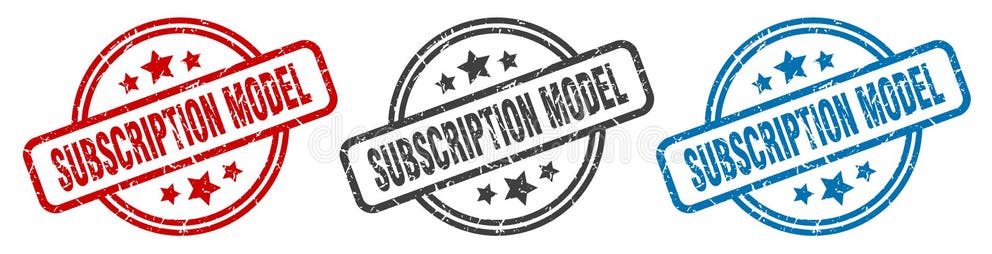 Subscription Model Stamp. Subscription Model Round Isolated Sign Stock ...