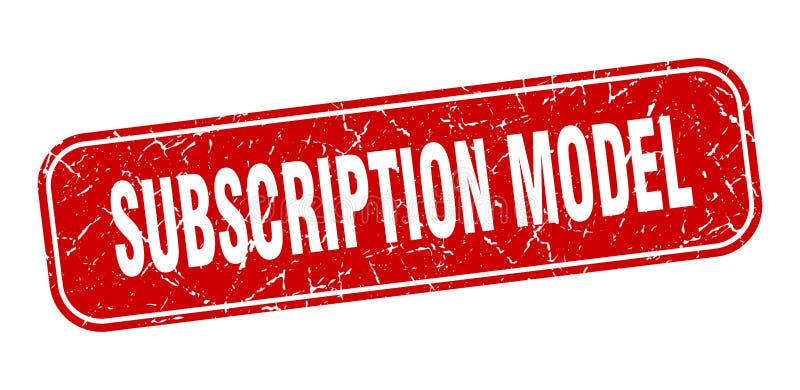 Subscription Model Stamp. Subscription Model Square Grungy Isolated ...