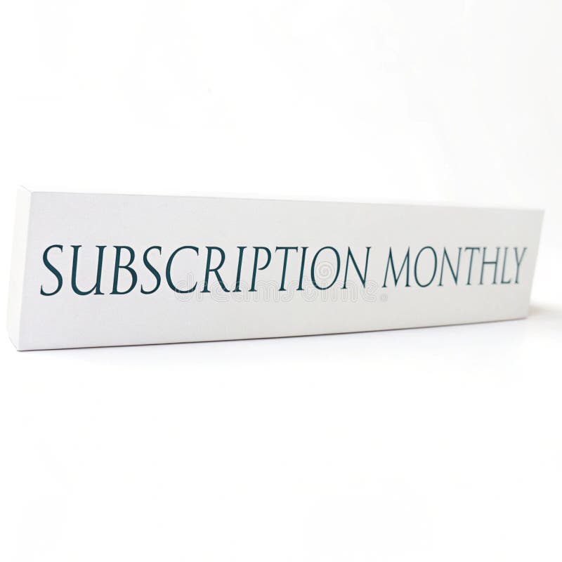 Subscription Monthly Isolated on White Background Stock Illustration ...