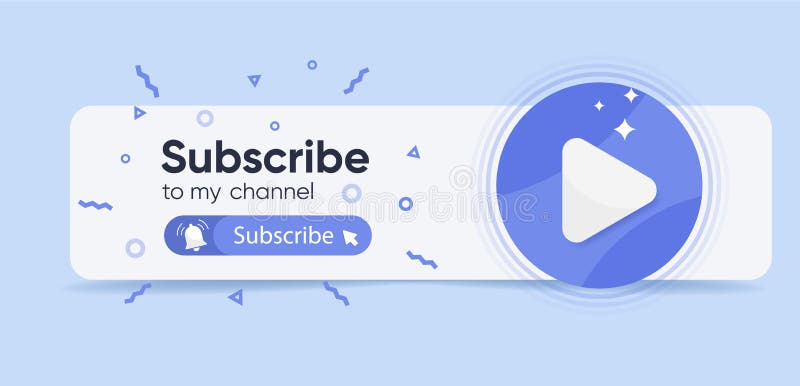 A Subscription Notification. a Banner with a Video Player Button and ...