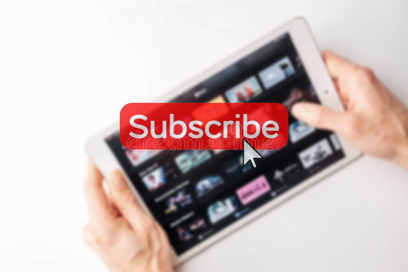 Subscription Plan. Red Online Video Subscribe Button Stock Image ...