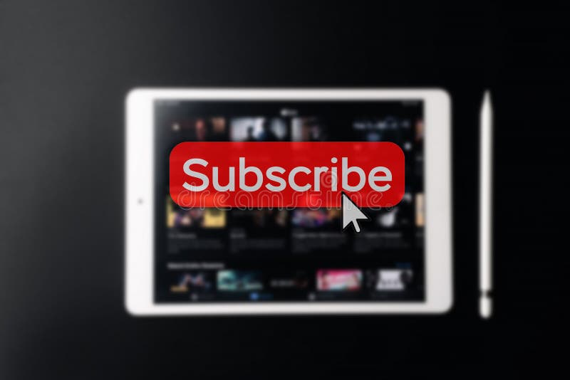 Subscription Plan. Red Online Video Subscribe Button Stock Image ...
