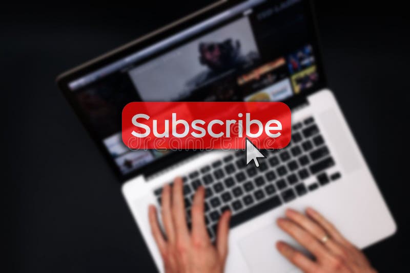 Subscription Plan. Red Online Video Subscribe Button Stock Image ...