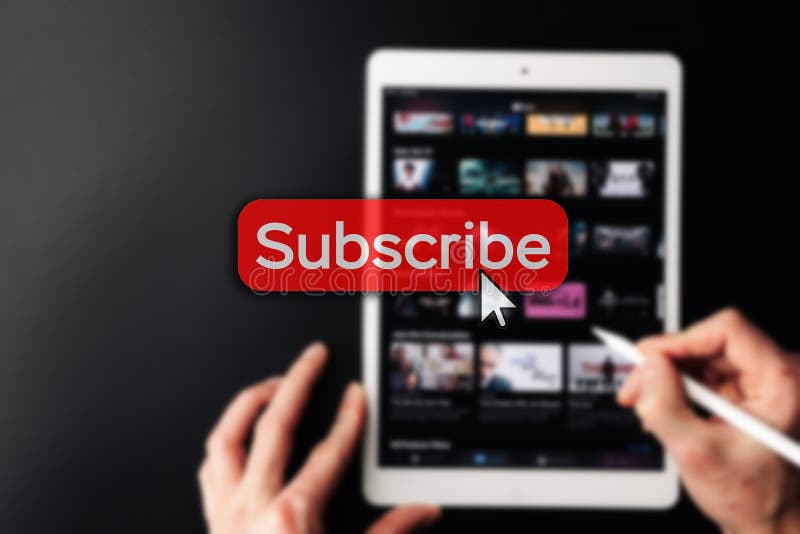 Subscription Plan. Red Online Video Subscribe Button Stock Image ...
