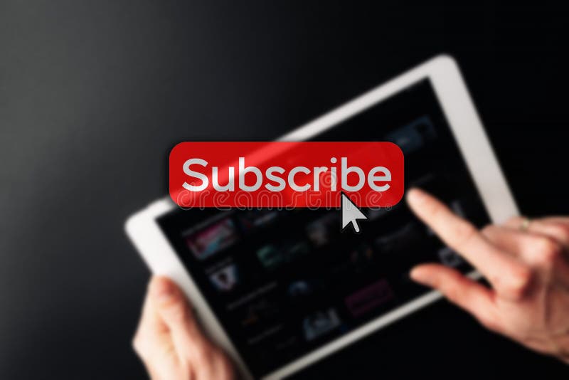 Subscription Plan. Red Online Video Subscribe Button Stock Image ...