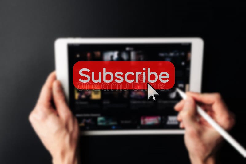 Subscription Plan. Red Online Video Subscribe Button Stock Image ...