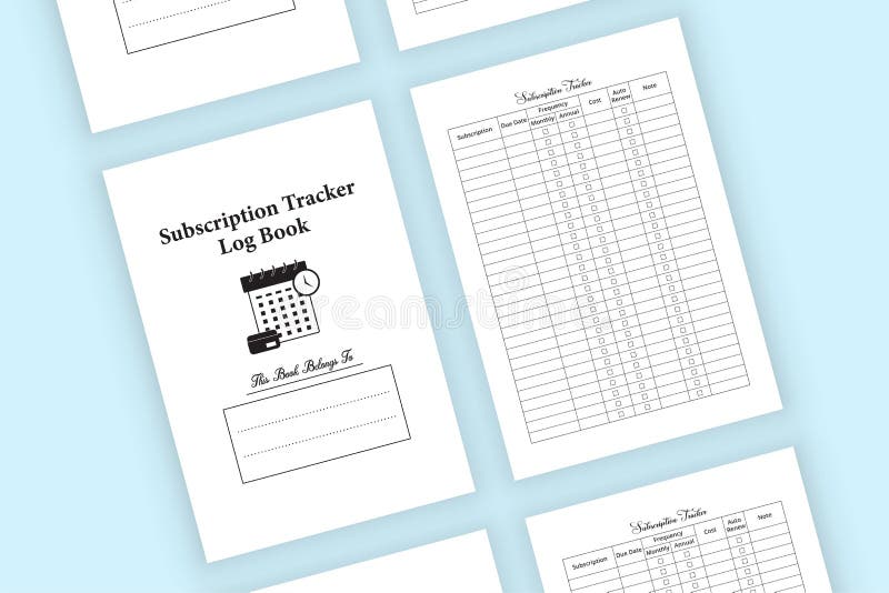 Subscription Planner KDP Interior Journal. Monthly Subscription Expense ...