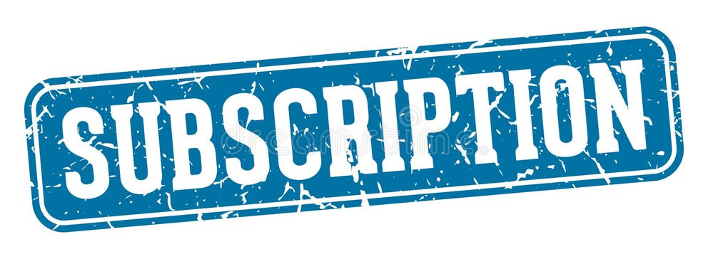 Subscription Rectangular Sign. Subscription Stamp Stock Vector ...