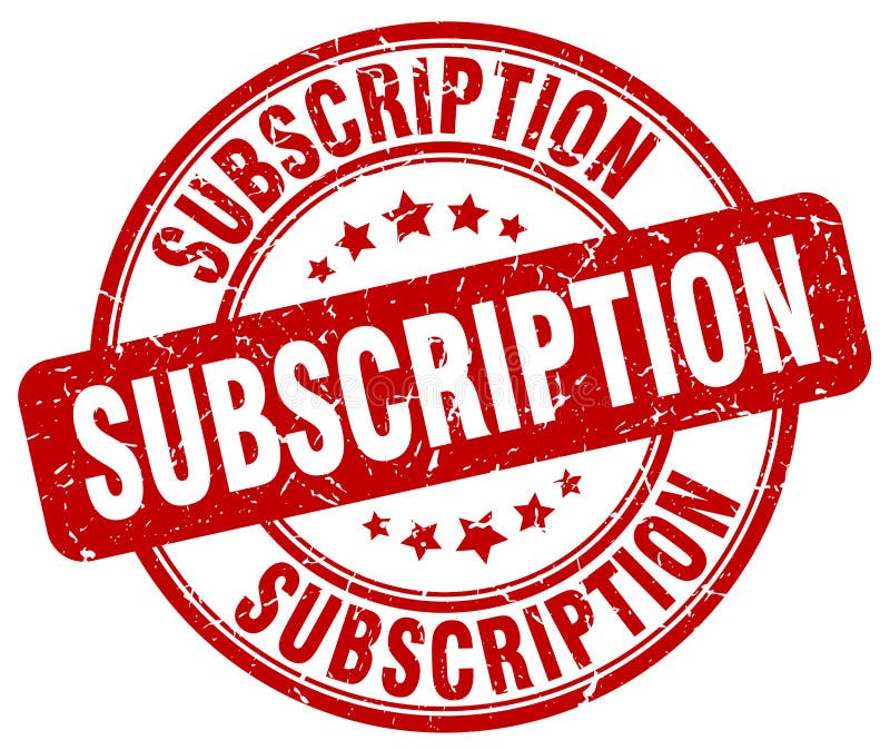 Subscription Red Grunge Round Stamp Stock Vector - Illustration of ...