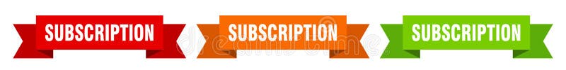 Subscription Ribbon. Subscription Isolated Paper Sign. Banner Stock ...