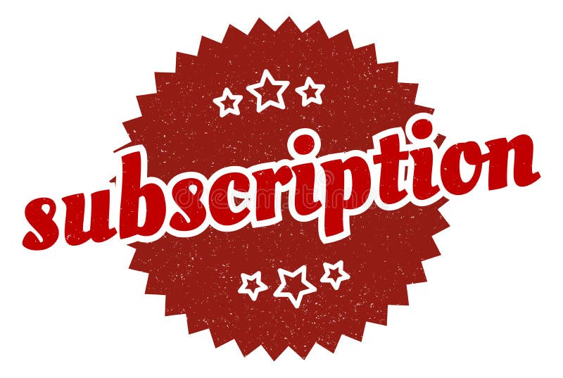 Subscription Sign. Subscription Vintage Retro Label Stock Vector ...