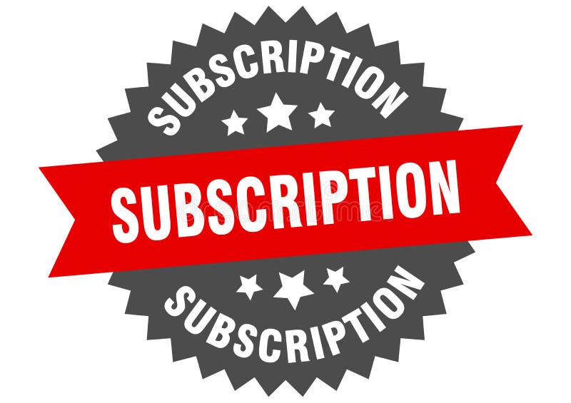 Subscription stock vector. Illustration of round, stamp - 160547902