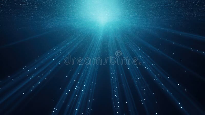 Subsea Data Stations Linked by Bioluminescent Light Beams. Ocean ...