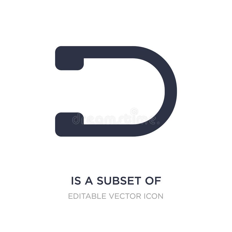 Is Not a Subset Icon on White Background. Simple Element Illustration ...