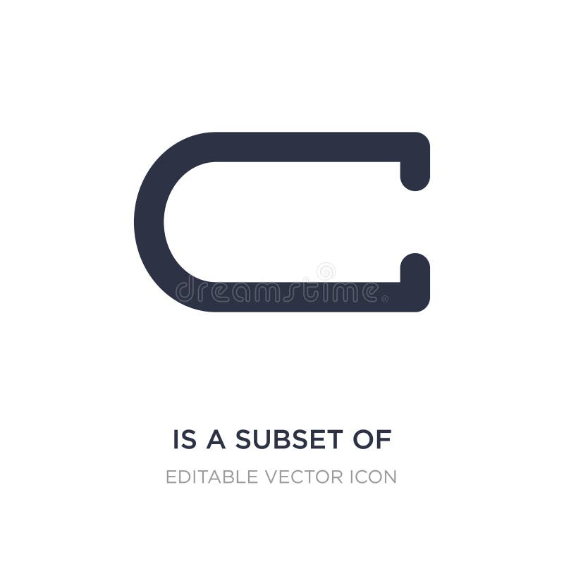 Is a Subset of Icon on White Background. Simple Element Illustration ...