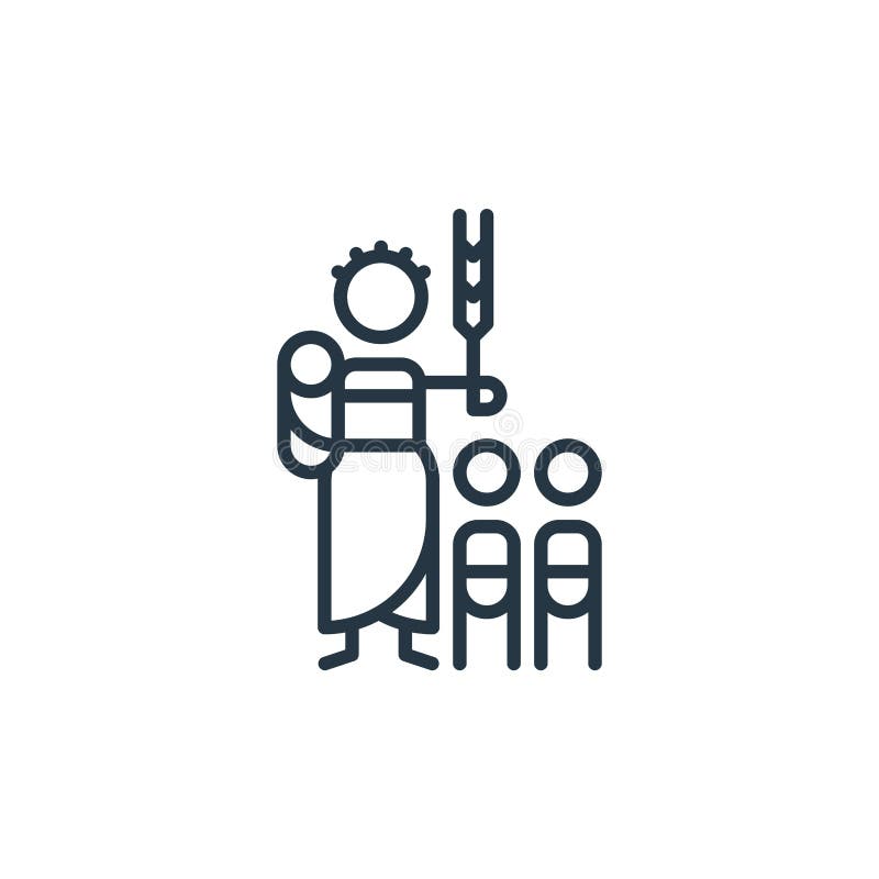 Subsistence Icon Vector from Agriculture Concept. Thin Line ...