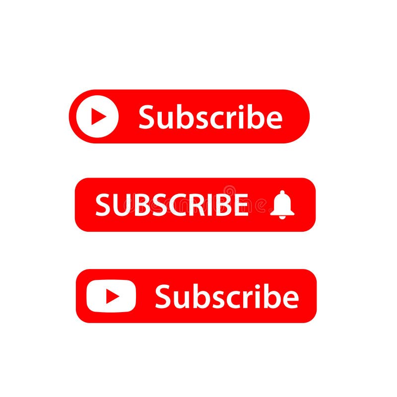 Subscribe Button. Bell Notification Icon. White Background. Stock ...