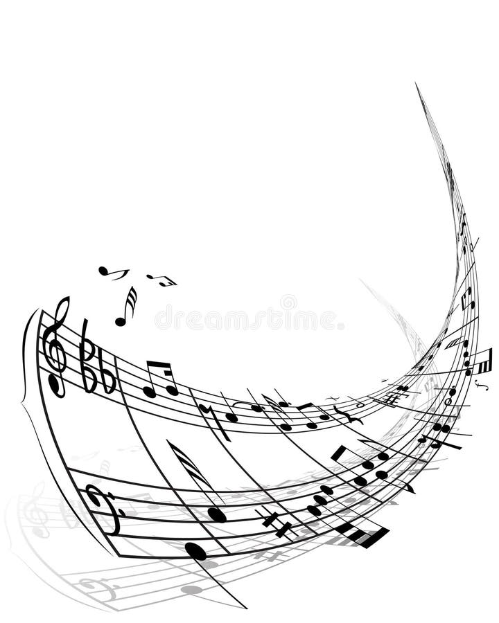 Notes Musicales Et Symboles Gais Expressifs Lumineux Sur Le Wh ...