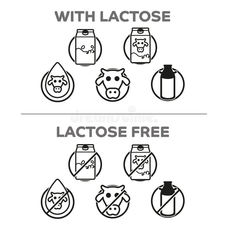Substance Pictogram Icons with Lactose Symbol. Ideal for Informational ...
