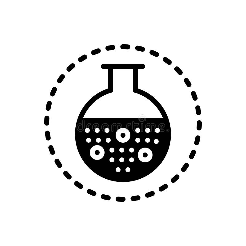 Black Solid Icon for Substance, Stuff and Material Stock Illustration ...