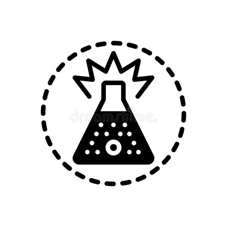 Black Solid Icon for Substance, Stuff and Material Stock Vector ...