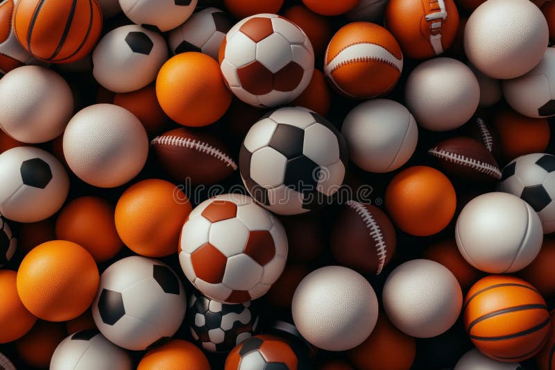 A Substantial Assortment of Sports Balls in Various Types, Suitable for ...