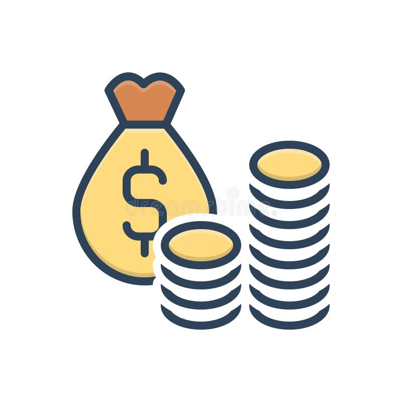 Color Illustration Icon for Substantial, Enough and Ample Stock ...