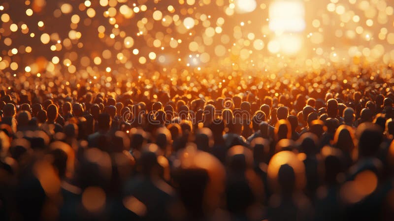 A Substantial Number of People Congregated in a Crowd. Stock Photo ...