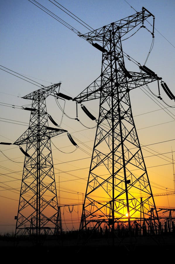 22KV substation equipment stock photo. Image of wire - 28406474