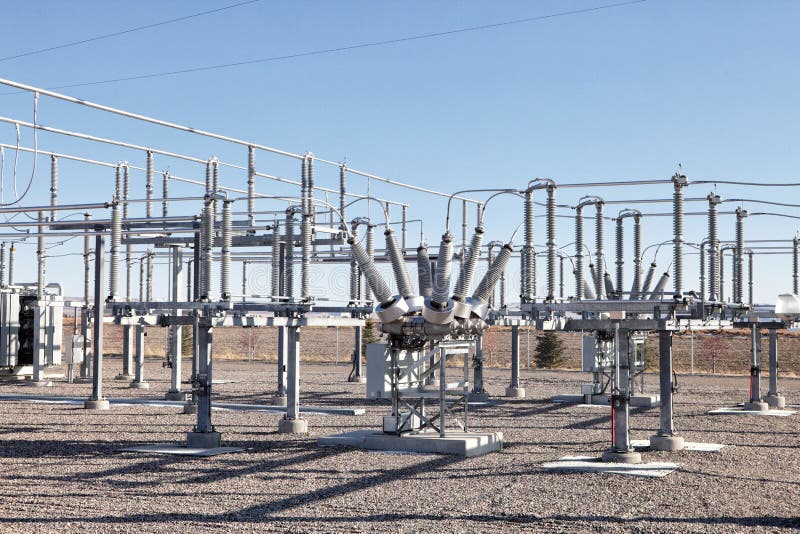 A Modern Electrical Substation Transformer. Stock Image - Image of ...